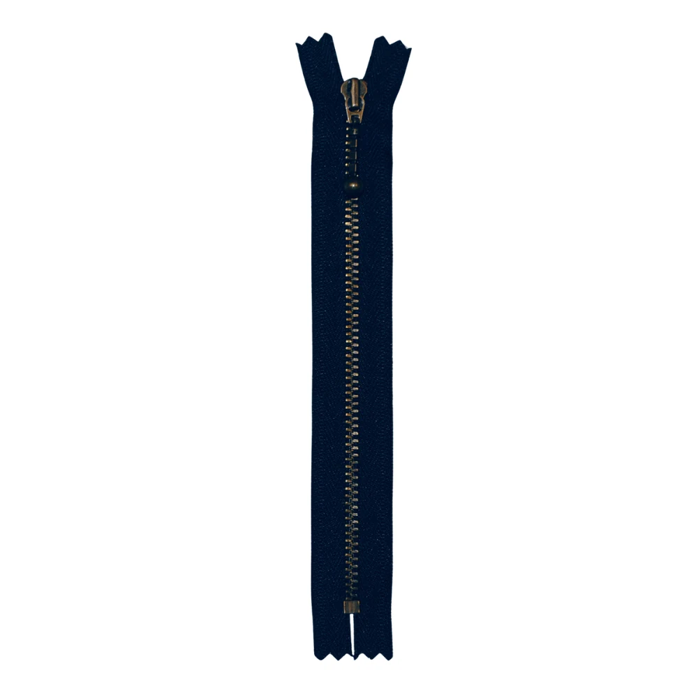 YKK Fester Reißverschluss Antik-Messing 4 mm 17 cm